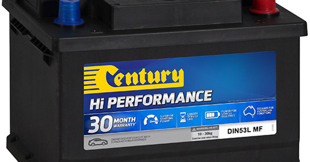 DIN53L MF - Hi Performance DIN Conventional car batteries | Century Batteries