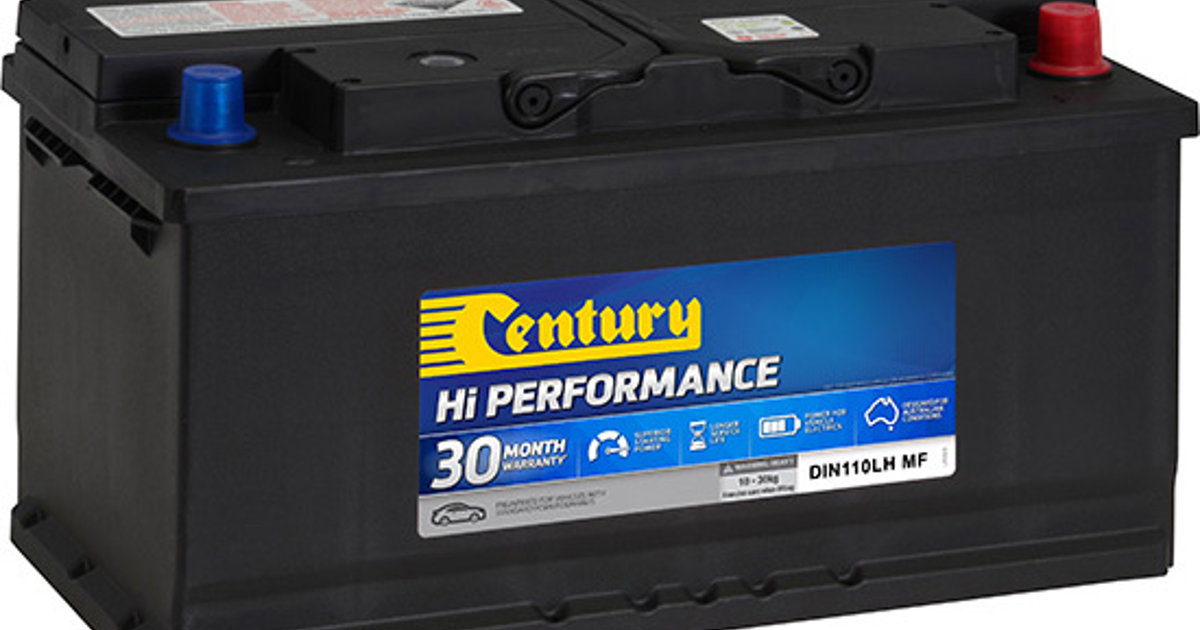 DIN110LH MF - Hi Performance DIN Conventional Car Batteries | Century ...