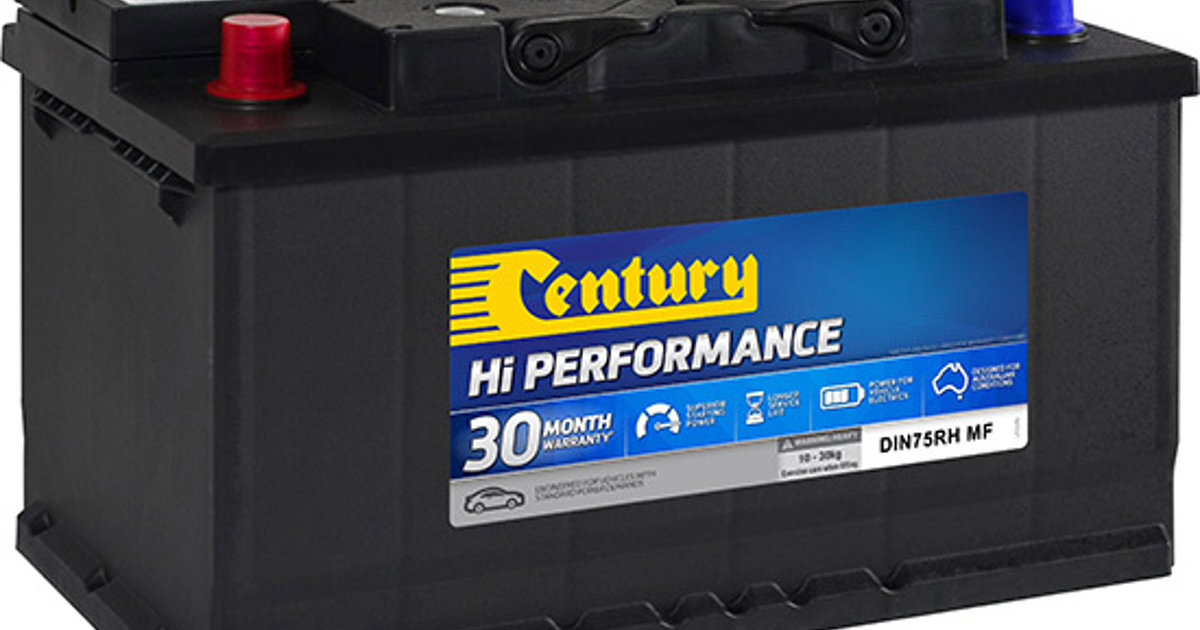 DIN75RH MF - Hi Performance DIN Conventional car batteries | Century ...