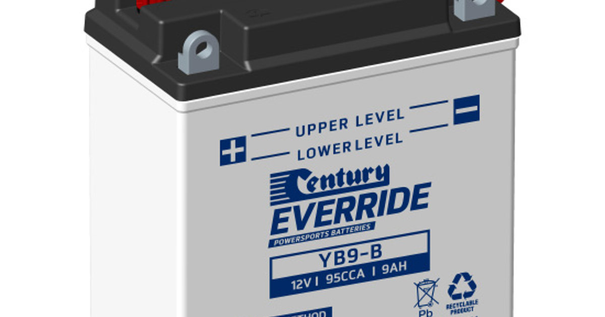 YB9-B - Conventional Motorcycle & Powersport Batteries | Century Batteries